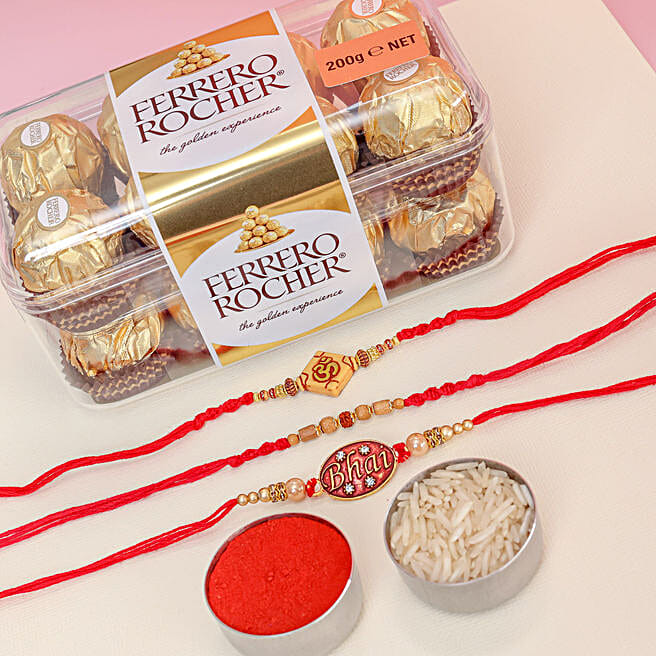 2 Devotional Rakhis And Bhai Rakhi With Chocolates australia | Gift 2 ...