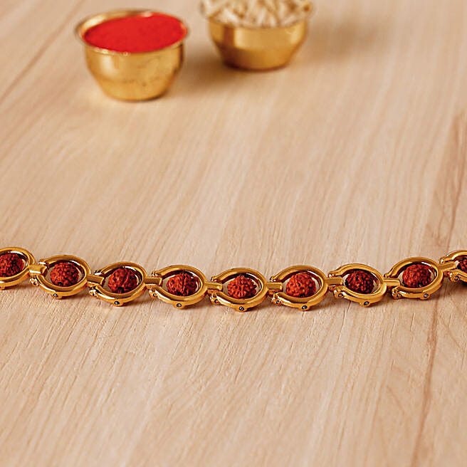 Divine Golden Red Rudraksh Bracelet bahrain | Gift Divine Golden Red ...