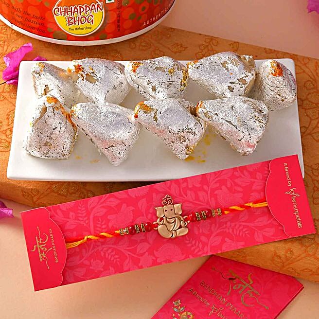 Lord Ganesha Rakhi And Kaju Samosa bahrain | Gift Lord Ganesha Rakhi ...