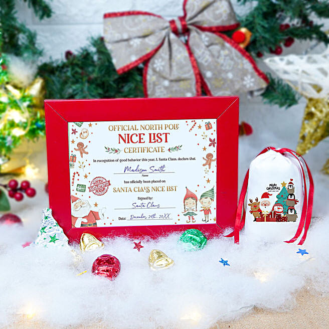 Personalised Santa's List Gift Combo bahrain | Gift Personalised Santa ...