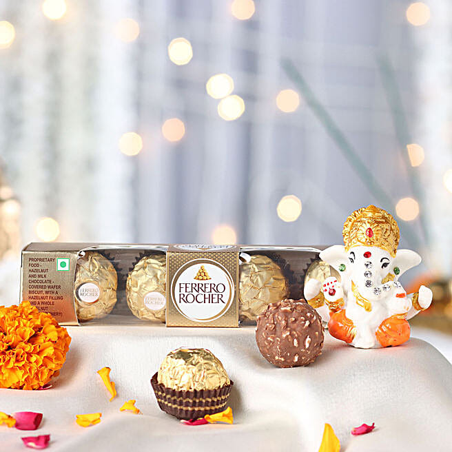 Diwali Blessings Ganesha Idol & Chocolate Gift Box bahrain | Gift ...