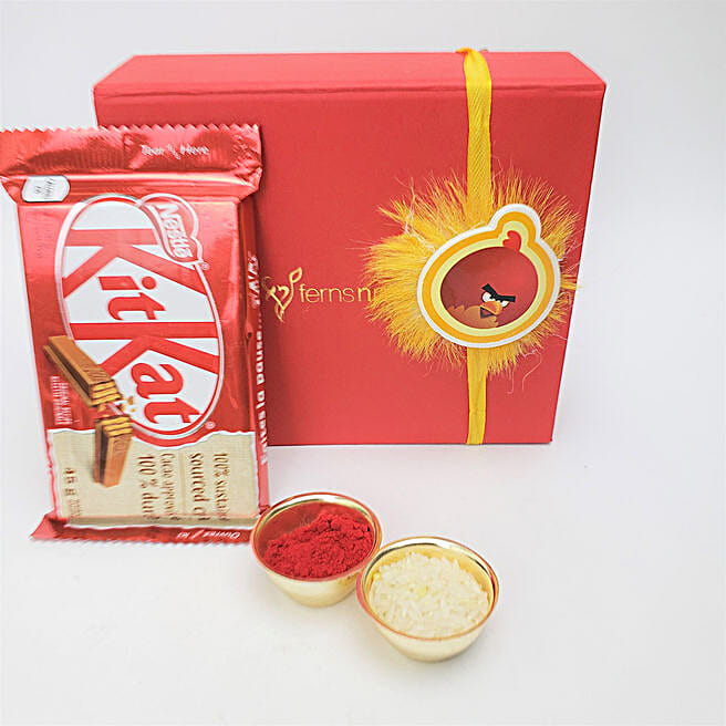 Angry Bird Rakhi And Kit Kat 45gms Combo canada | Gift Angry Bird Rakhi ...