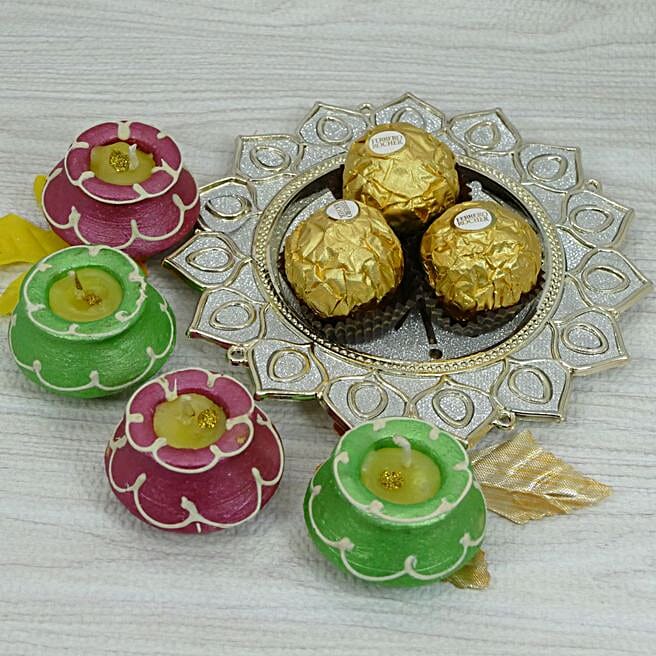 Pooja Thali And Matki Diya Combo canada | Gift Pooja Thali And Matki ...