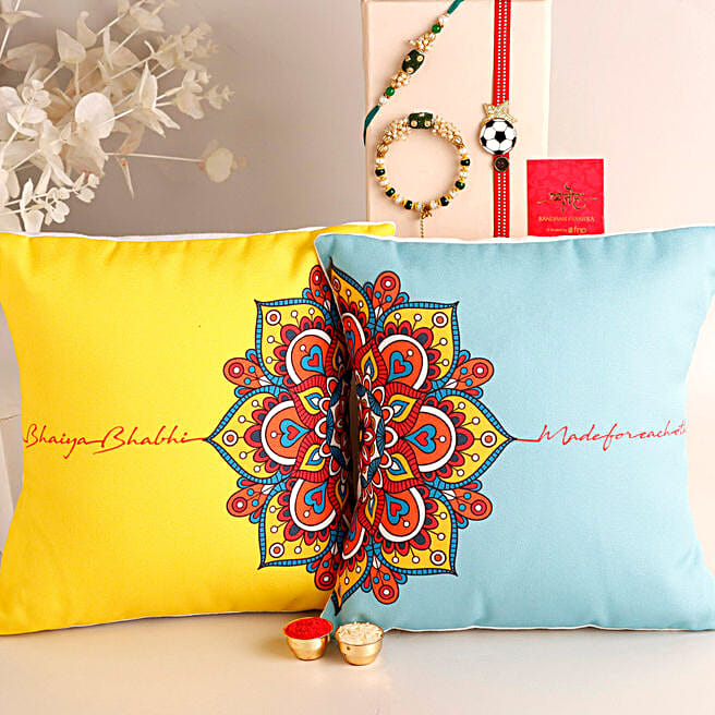 Sneh Kids Football & Fancy Rakhi Set With Rangoli Design Cus canada ...