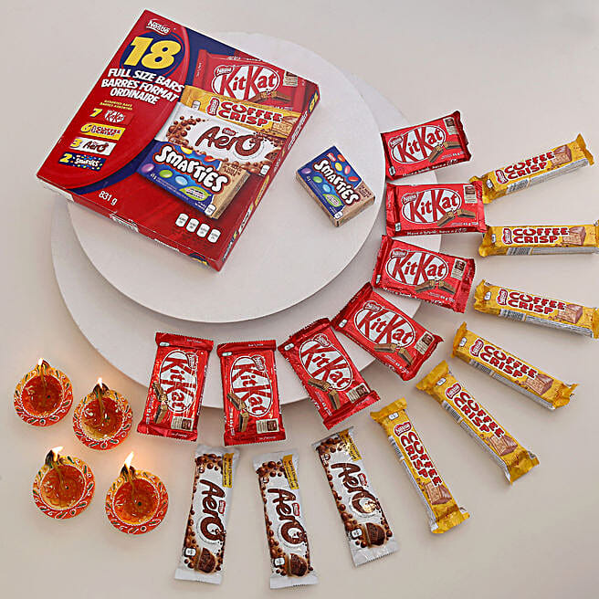 Nestle Celebrations Box & 4 Diyas canada | Gift Nestle Celebrations Box ...