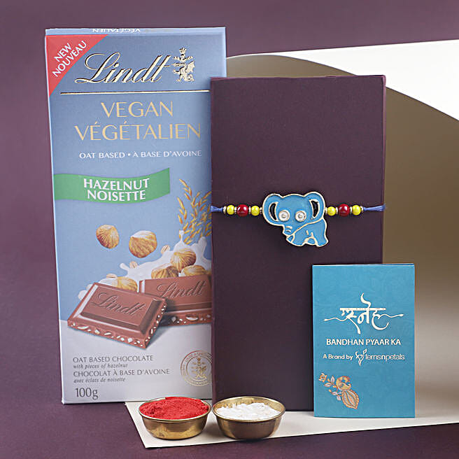 Sneh Cute Appu Kids Rakhi & Lindt Hazelnut Chocolate canada | Gift Sneh ...