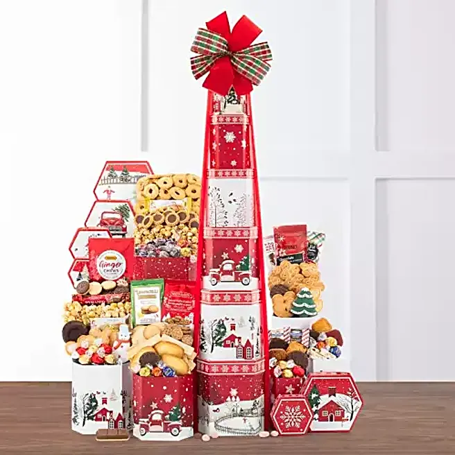 Winter Cheer Gift Tower canada | Gift Winter Cheer Gift Tower- FNP