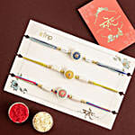Floral Heritage Round Rakhi Trio & Ferrero Rocher Gift Set canada ...