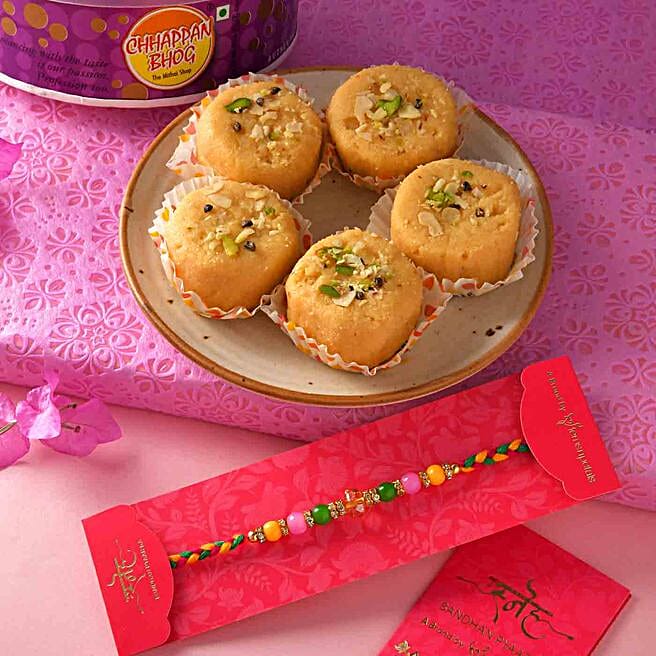 Multistrands Beads Rakhi And Magdal Combo egypt | Gift Multistrands ...