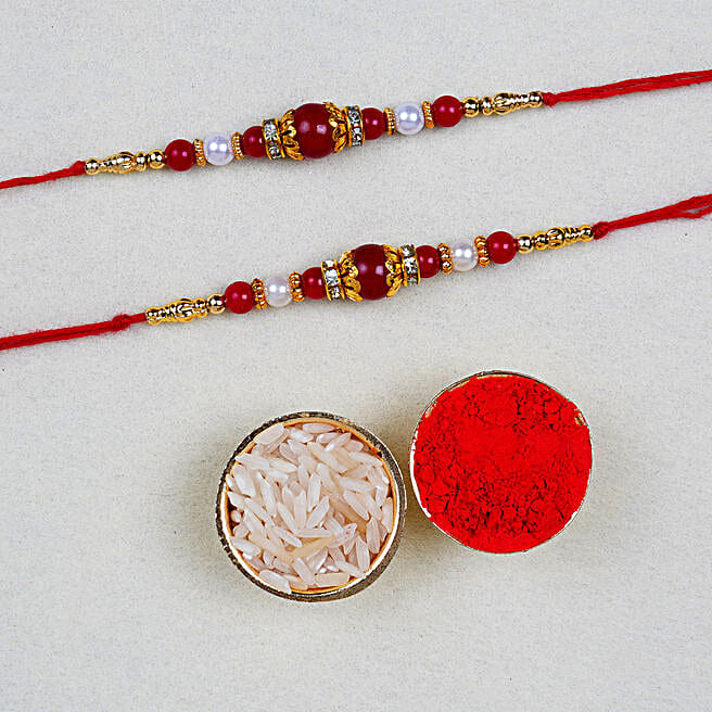 Set Of 2 Beautiful Rakhis hong-kong | Gift Set Of 2 Beautiful Rakhis- FNP