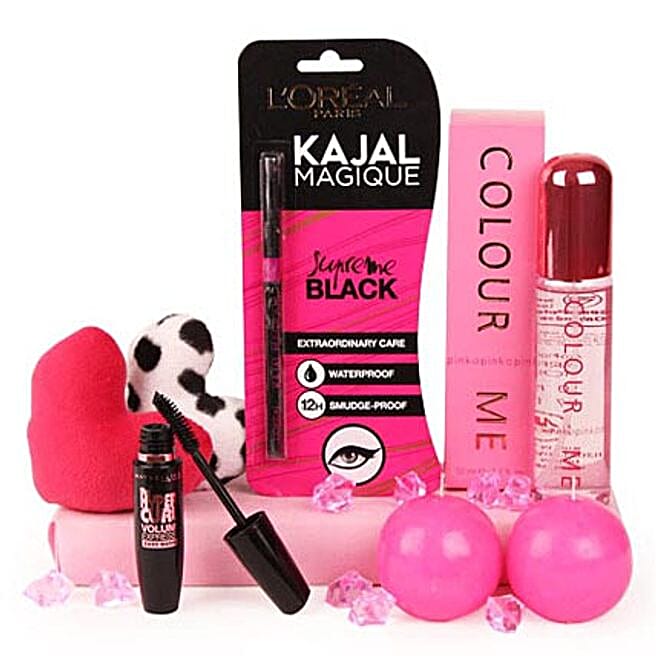 Buy/Send Pretty Pink Theme Make Up Hamper Online- FNP