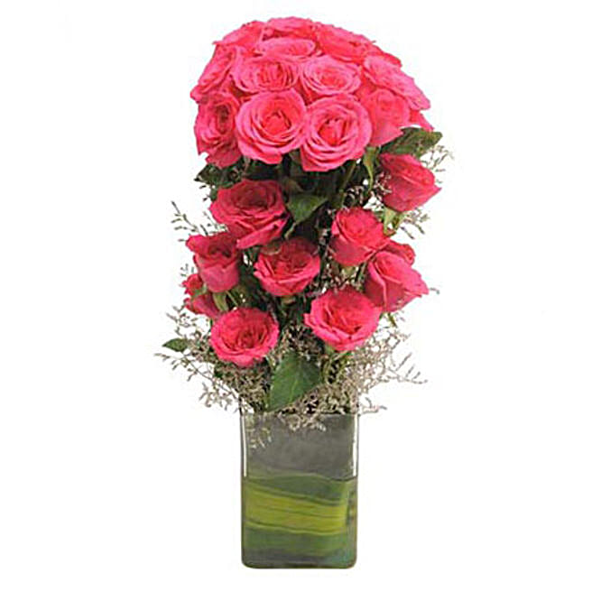 Buy/Send Pink Roses by FNP Online- FNP
