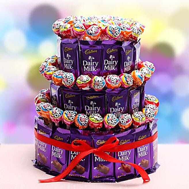 Buy/Send 3 Tier Choco Pop Cake By FNP Online- FNP