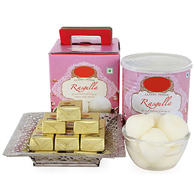 Buy/Send Rasgulla With Mewa Bite By FNP Online- Ferns N Petals