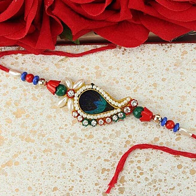 Buy/Send Pretty Feather Rakhi Online- Ferns N Petals