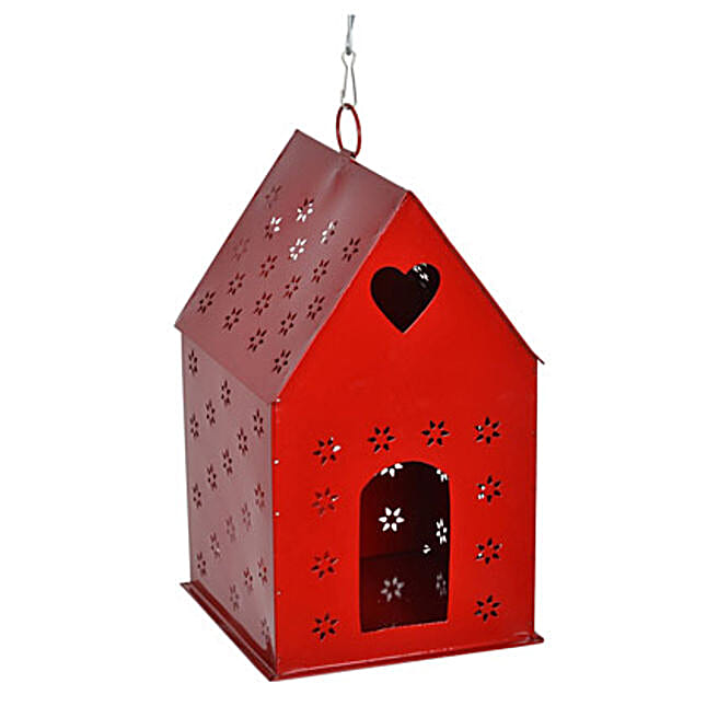 Buy/Send Red Bird House Online- Ferns N Petals