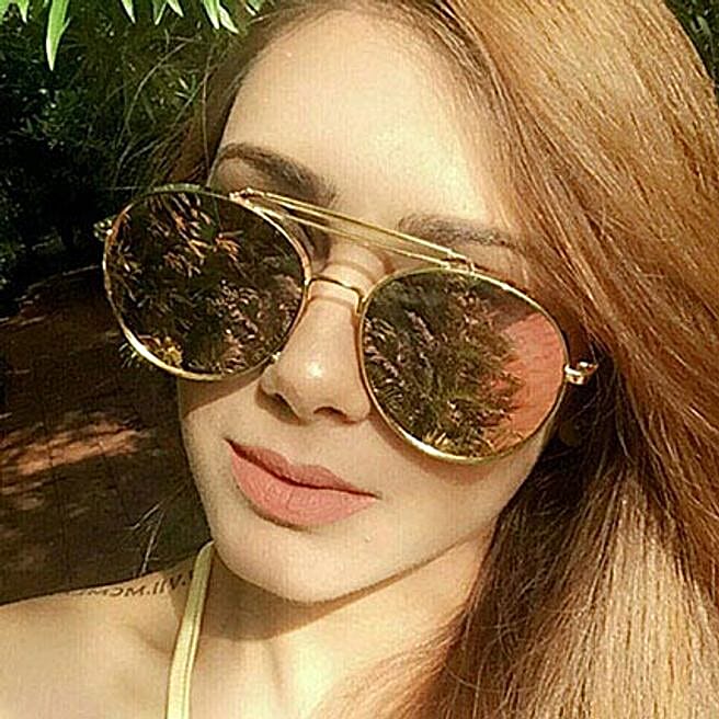 Buy/Send Rose Gold Rounded Aviators Online- FNP