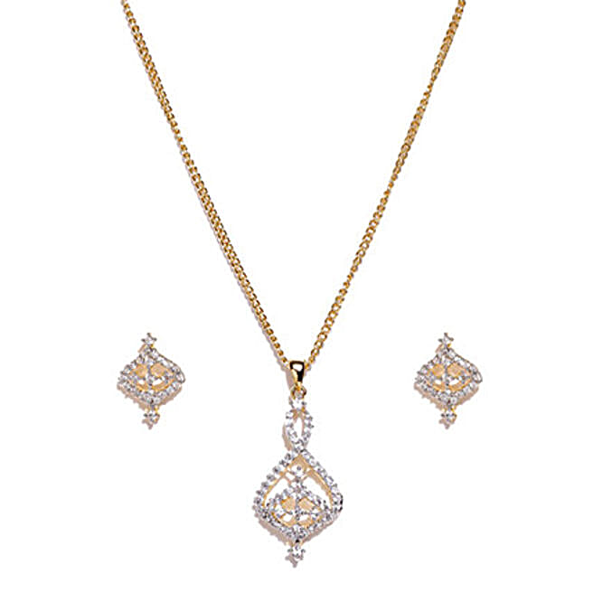 Buy/Send Estelle AD Stone Studded Jewellery Set Online- Ferns N Petals