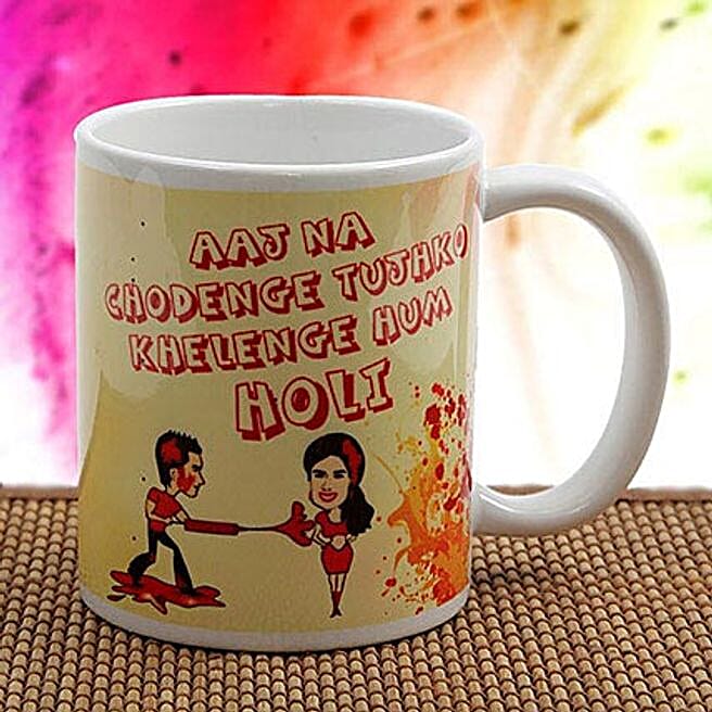Buy/Send Colorful Funky Holi Mug Online- FNP