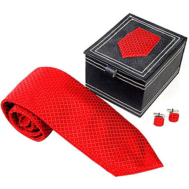 Buy/Send Classic Red Tie Set Online- FNP