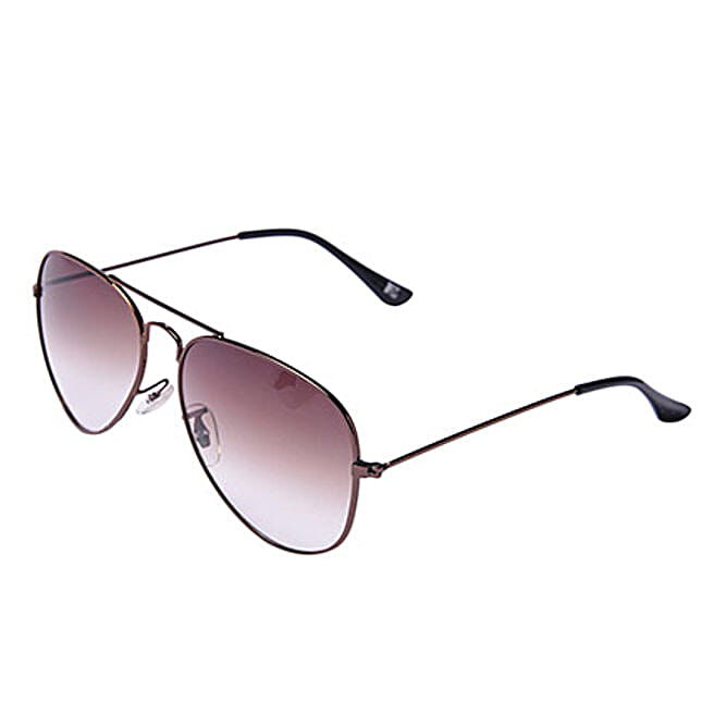 Buy/Send MTV Unisex Brown Full Rim Aviators Online- FNP