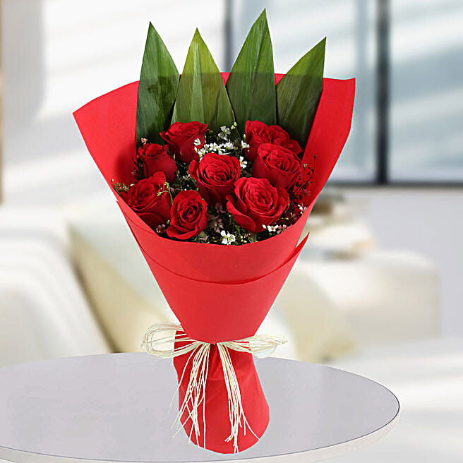 Buy/Send Enchanting Red Rose Bunch Online- FNP