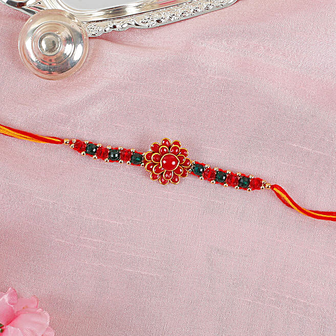 Buy/Send Red Flower Rakhi Online- FNP