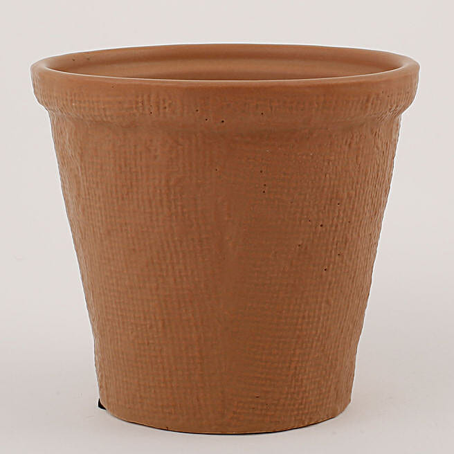 Buy/Send Small Conical Ceramic Vase Brown Online- FNP