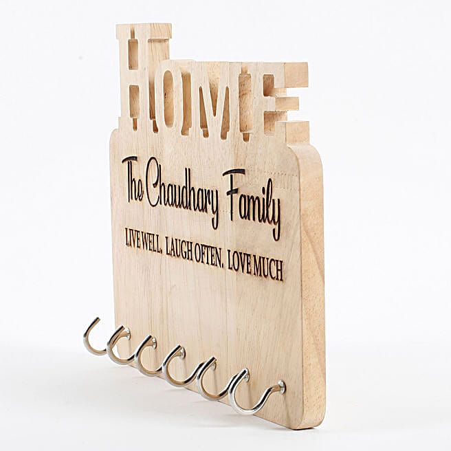 Buy/Send Personalised Engraved Wooden Key Holder Online- Ferns N Petals