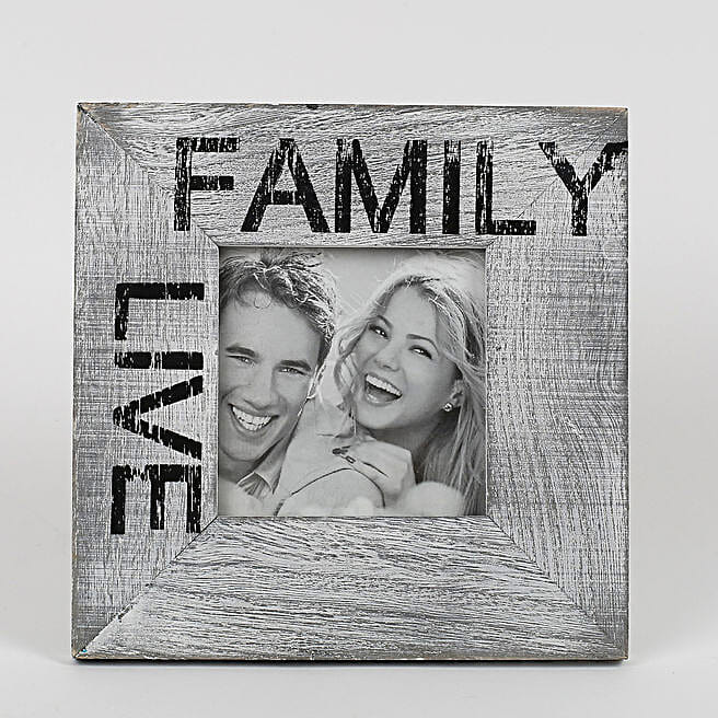 Buy/Send Personalised Family Grey Photo Frame Online- FNP