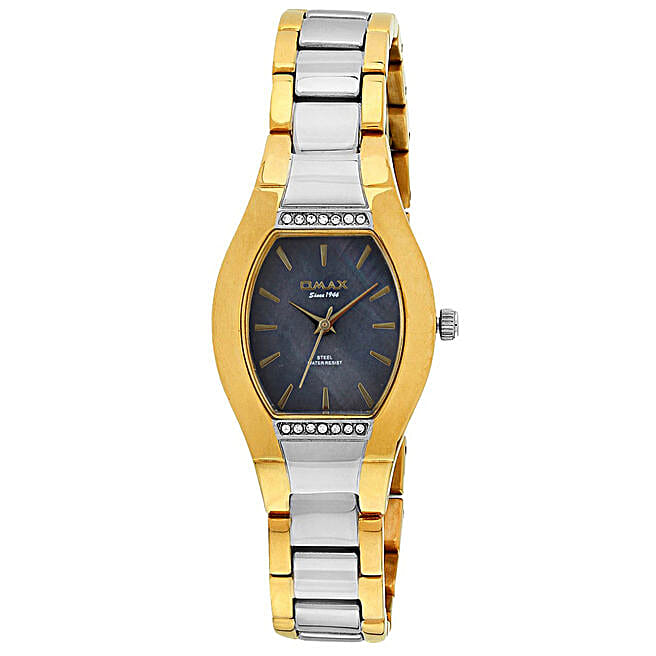 Buy/Send Omax Analog Black Dial Womens Watch Online- FNP