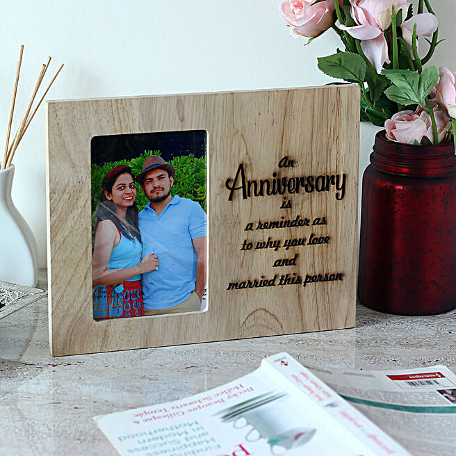 Buy/Send Personalised Anniversary Engraved Frame Online- Ferns N Petals