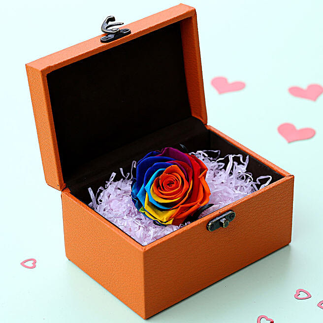 Buy/Send Mystic- Beautiful Forever Rainbow Rose Online- FNP