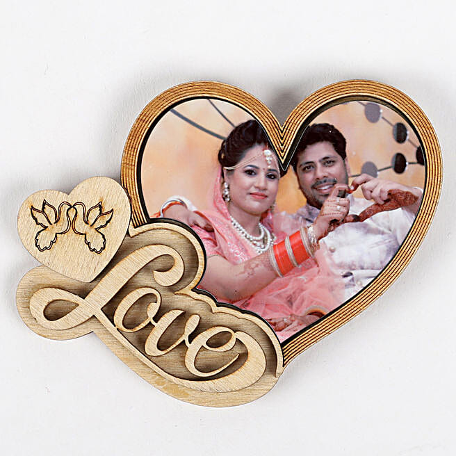 Buy/Send Personalised Heart Shaped Fridge Magnet Online- FNP