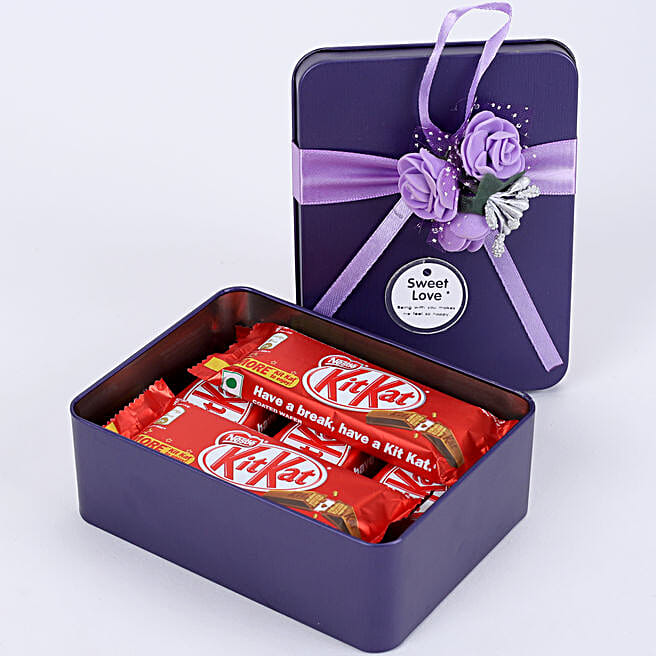 Buy/Send Kit-Kat in Purple Tin Box Online- FNP