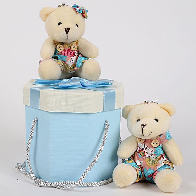 Buy/Send Teddy Bear & Chocolates Blue Box Online- Ferns N Petals