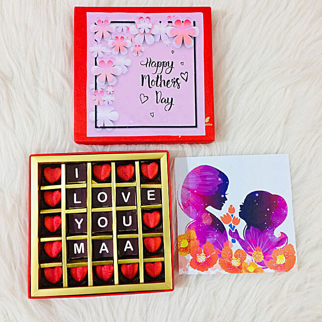 Buy/Send I Love You Maa Alphabet Chocolate Box Online- FNP