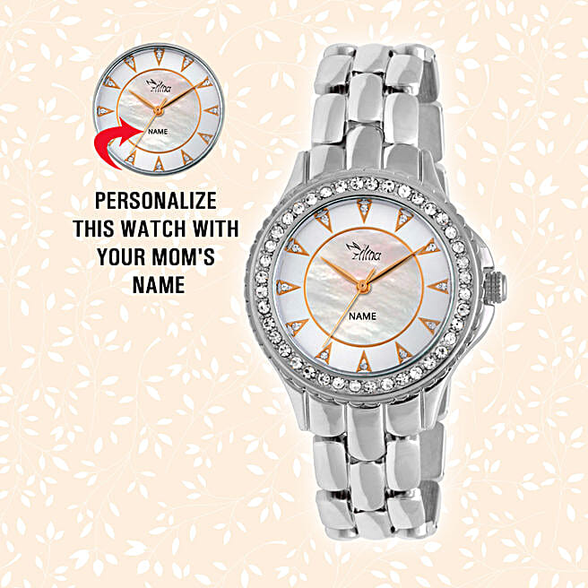 Buy/Send Personalised Shiny Silver Watch Online- FNP
