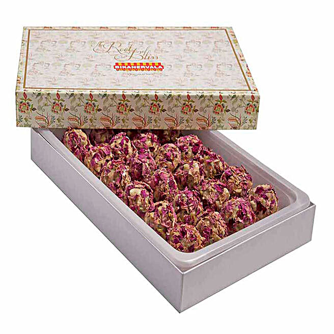 Buy/Send Box Of Rose Laddoo- 750 gms Online- FNP