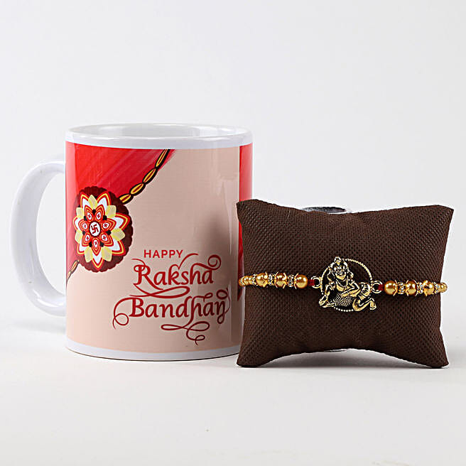 Buy/Send Rakshabandhan Printed Mug & Lord Krishna Rakhi Online- FNP