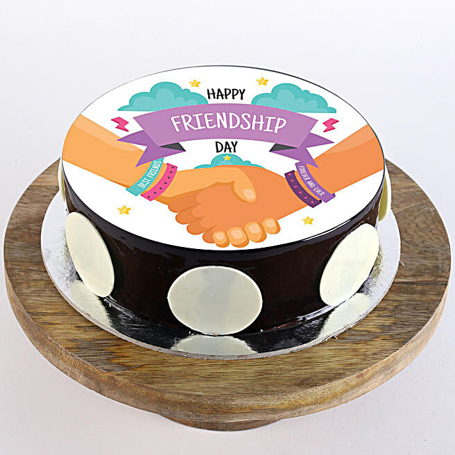 Buy/Send Friendship Day Chocolate Photo Cake Online- FNP