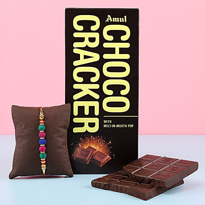 Buy/Send Amul Choco Cracker & Rakhi Combo Online- FNP