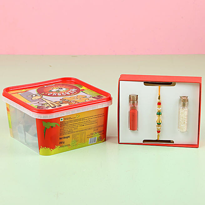 Buy/Send Designer Rakhi & Amul Chocozoo Online- FNP