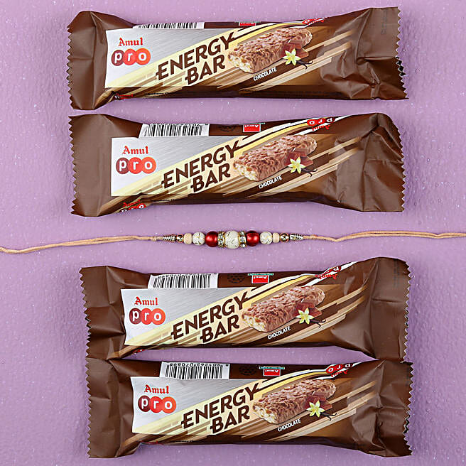 Buy/Send Designer Rakhi & Amul Energy Bars Online- FNP