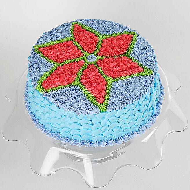 Buy/Send Floral Design Cream Cake Online- FNP