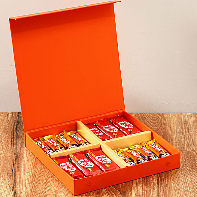 Buy/Send Orange FNP Gift Box Of Chocolates Online- FNP