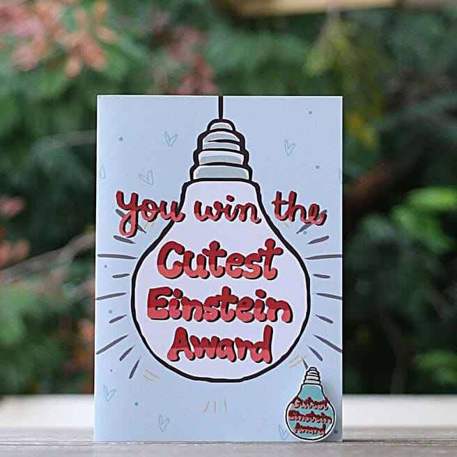 Buy/Send Cutest Einstein Award Badge Greetings Online- FNP