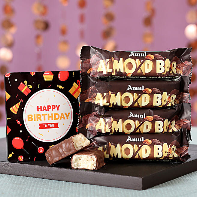 Buy/Send Amul Almond Bars Birthday Wishes Online- FNP