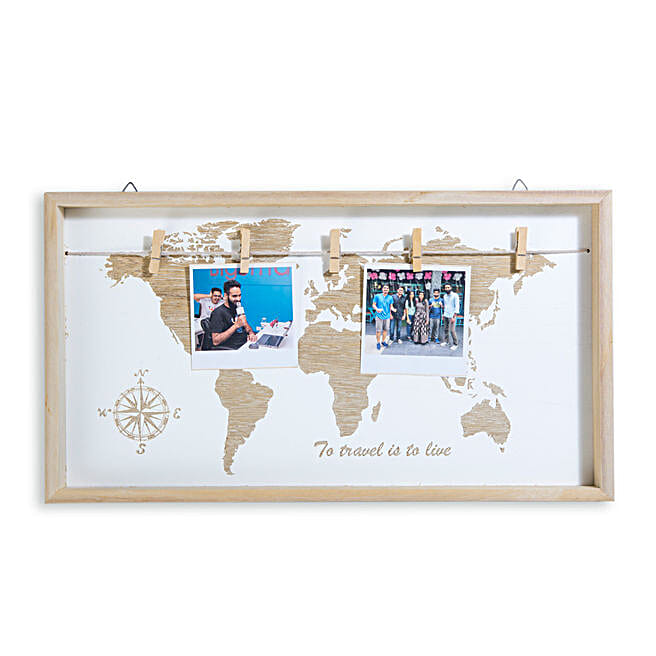 Buy/Send World Map Theme Photo Frame Online- Ferns N Petals
