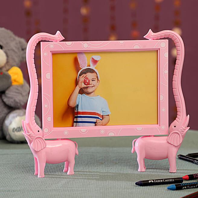 Buy/Send Personalised Pink Elephant Photo Frame Online- FNP